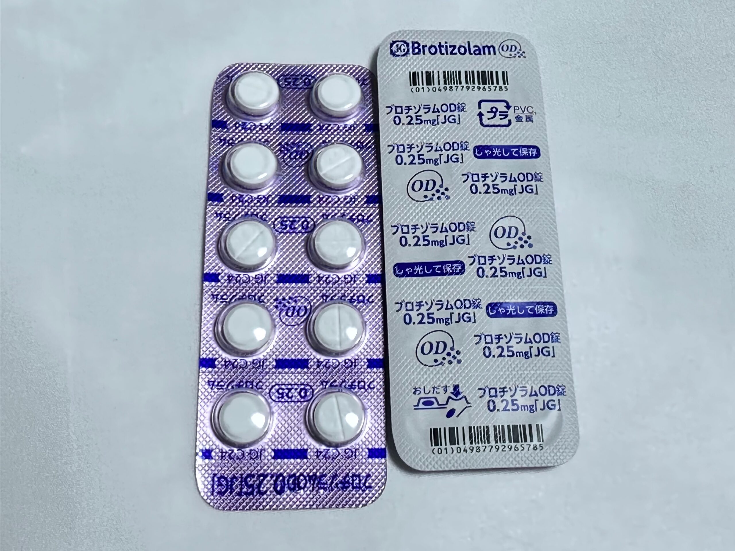 ブロチゾラムOD錠0.25㎎「JG」の写真 | フリー写真テイクアウト